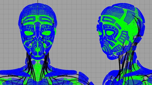 maya female cyborg resolution