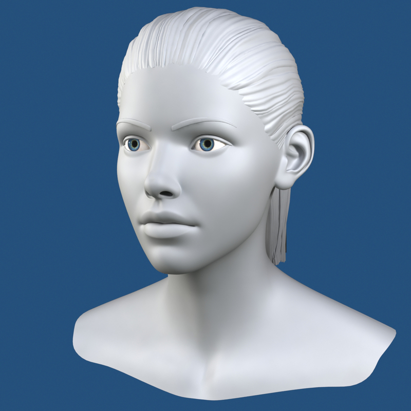 max realistic female head