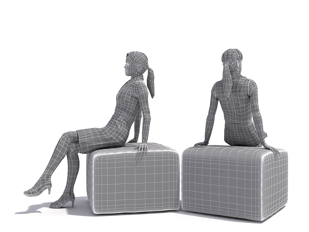 3d people 1 female model