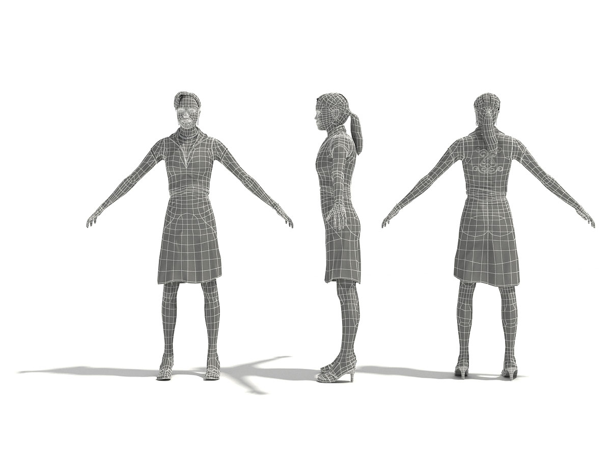 3d people 1 female model