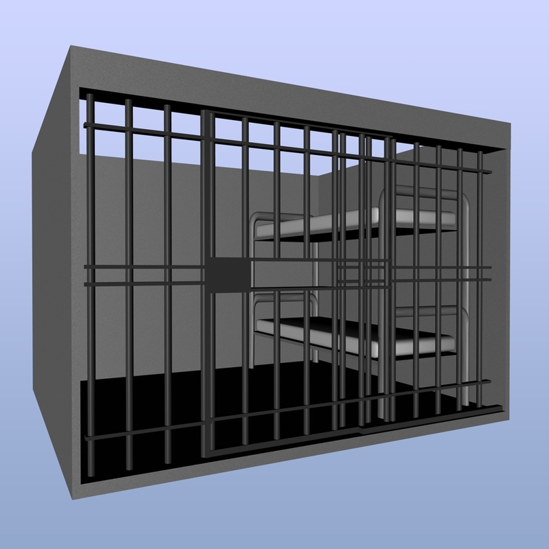 3d model jail cell