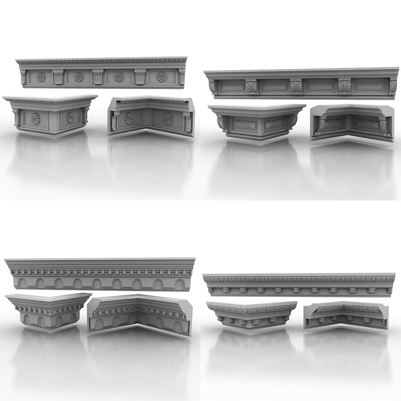 cornice molding 3d model