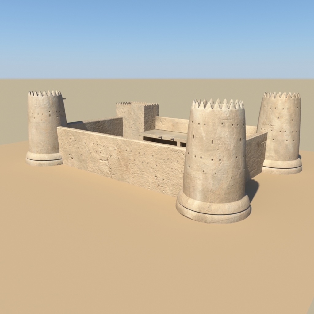 desert fort 3d model