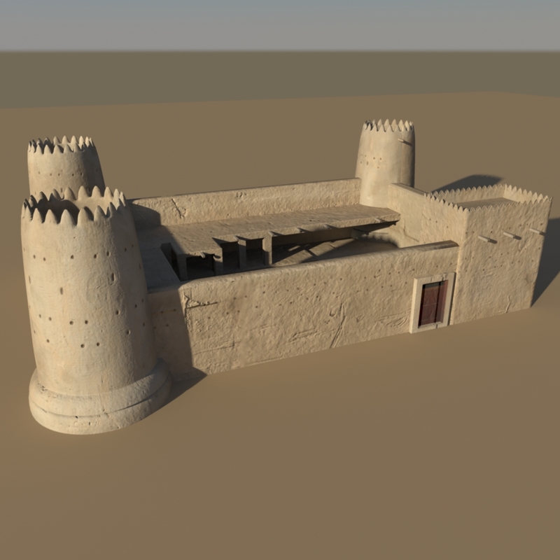 desert fort 3d model