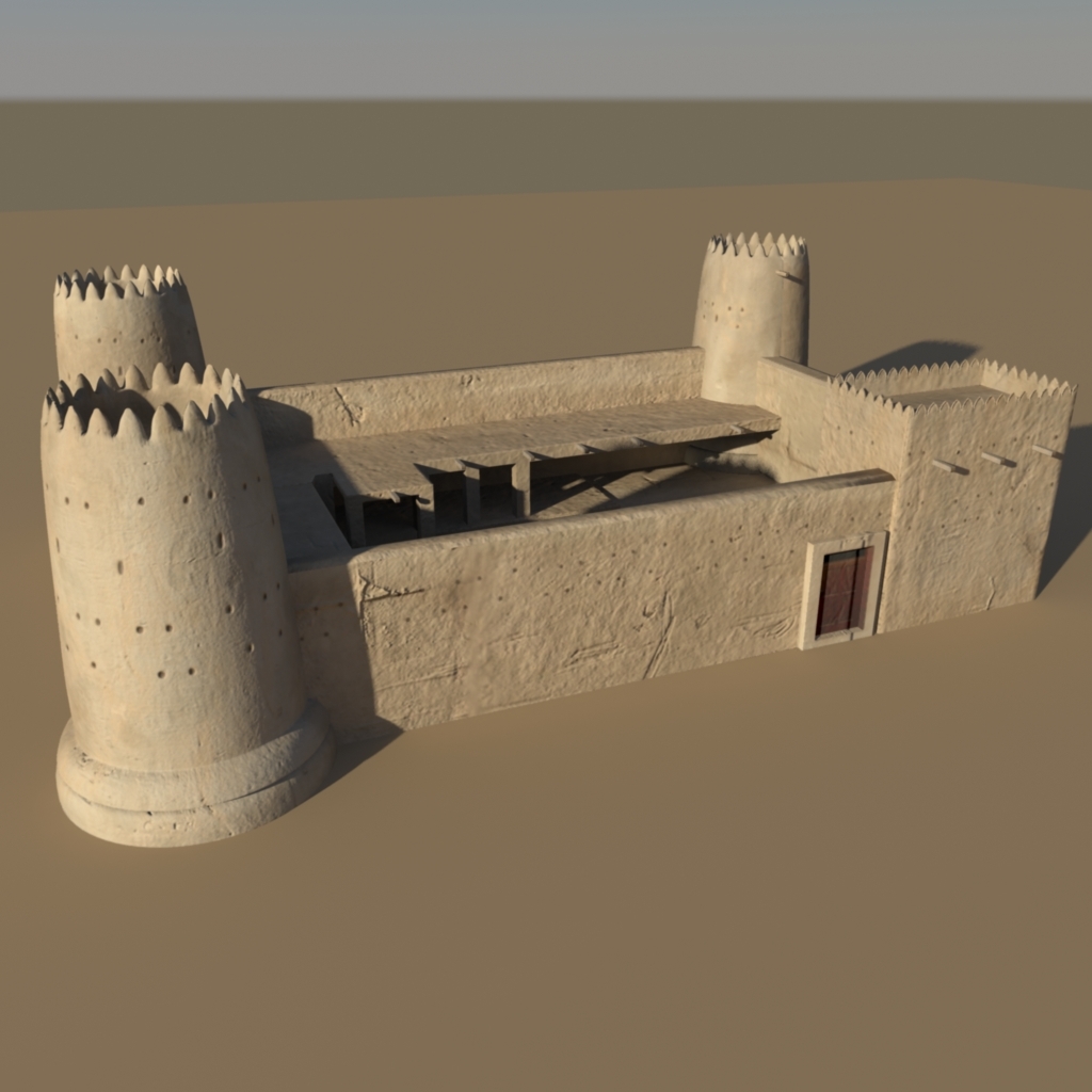 desert fort 3d model