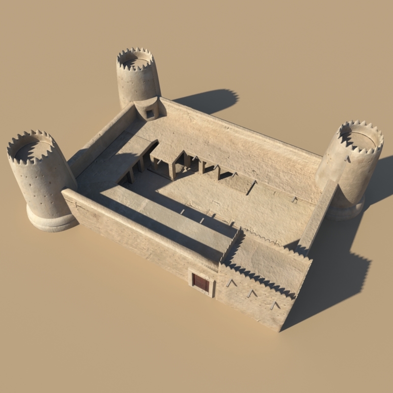 desert fort 3d model