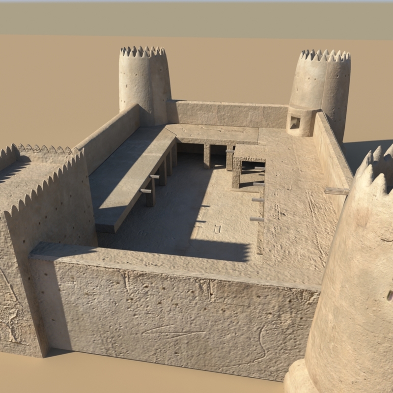 desert fort 3d model