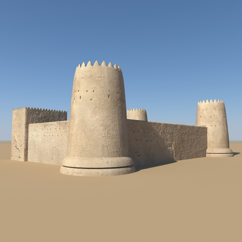 desert fort 3d model