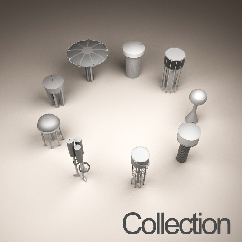 3d dxf water towers