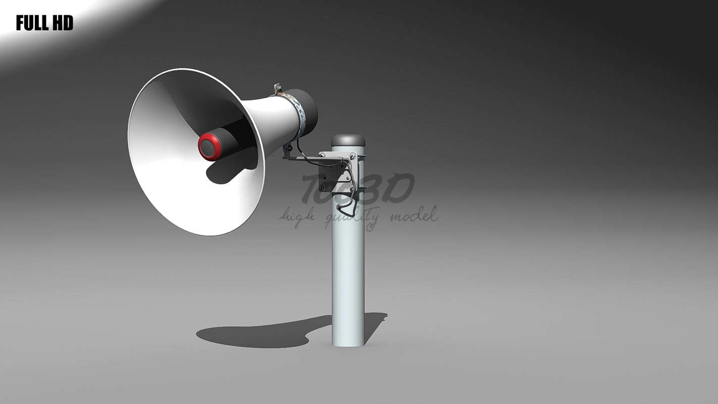 3d model single megaphone
