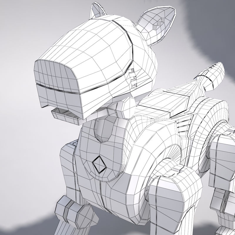 3d sony aibo robot