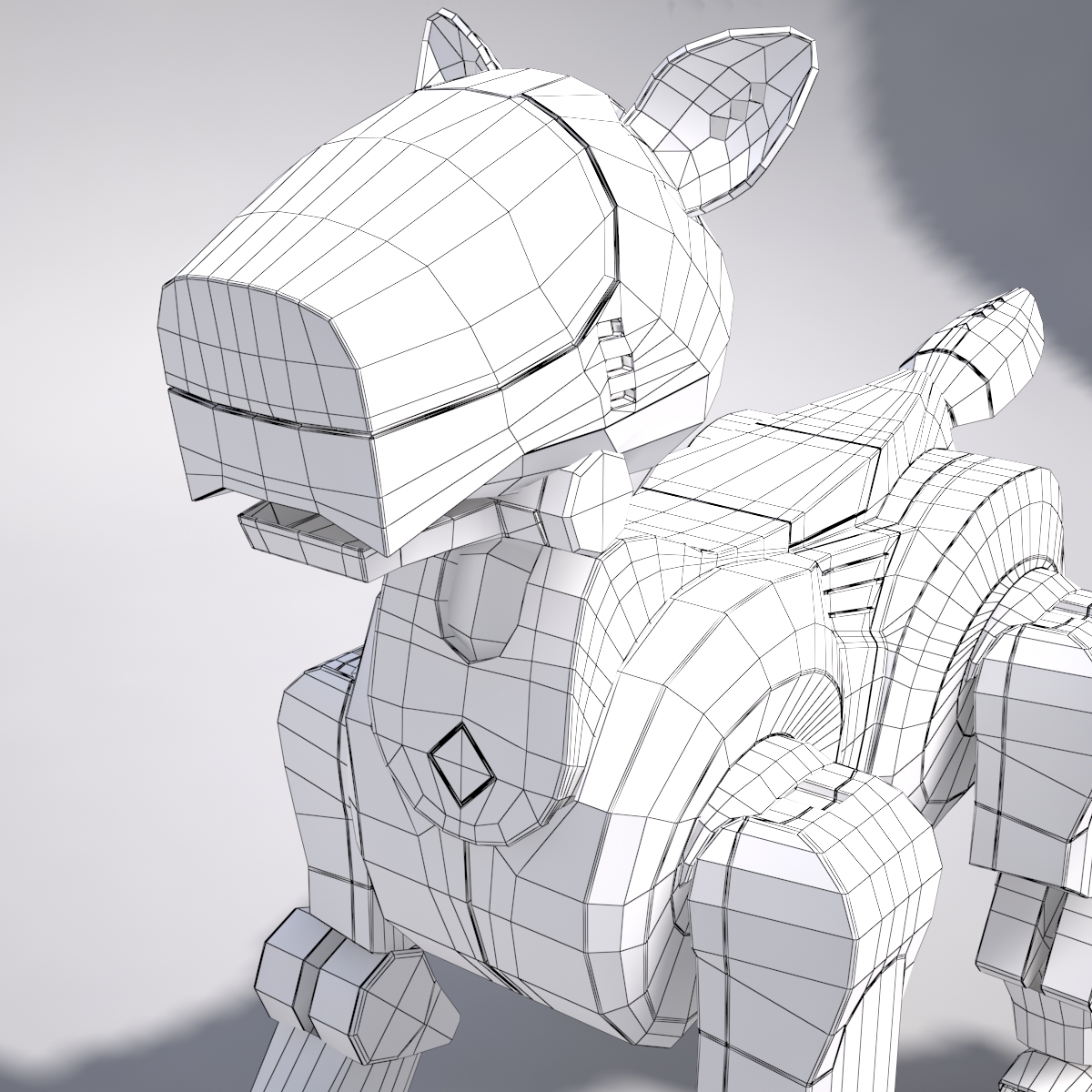 3d sony aibo robot