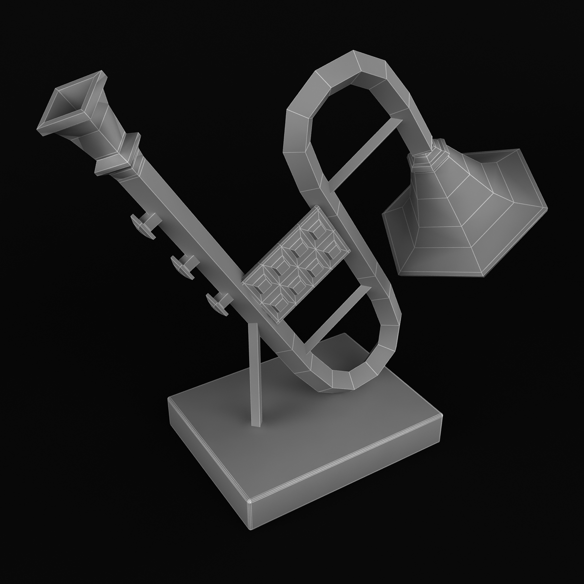 3d musical instrument decoration model