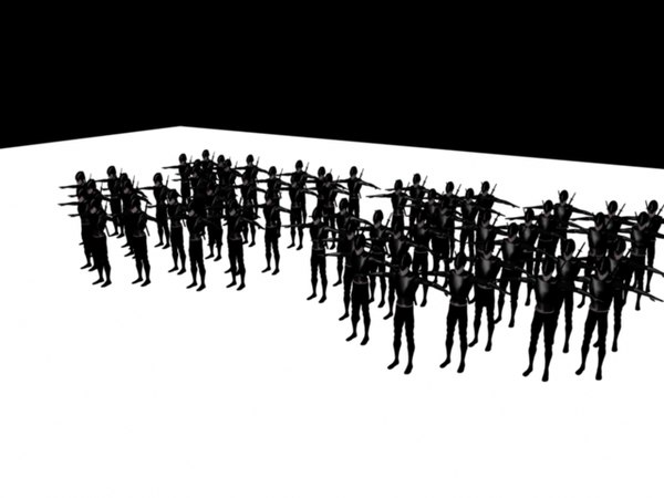 3d model of ninja army