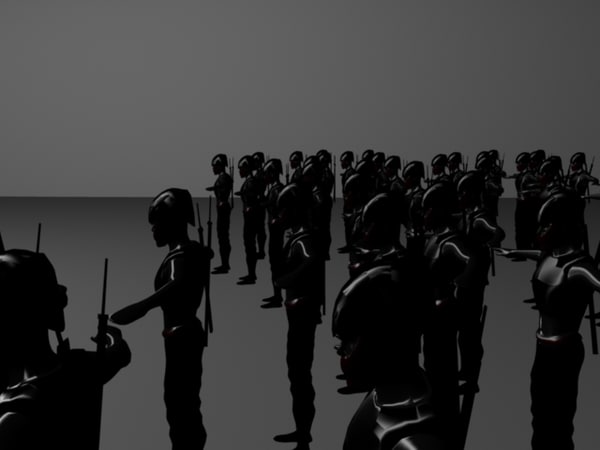 3d model of ninja army