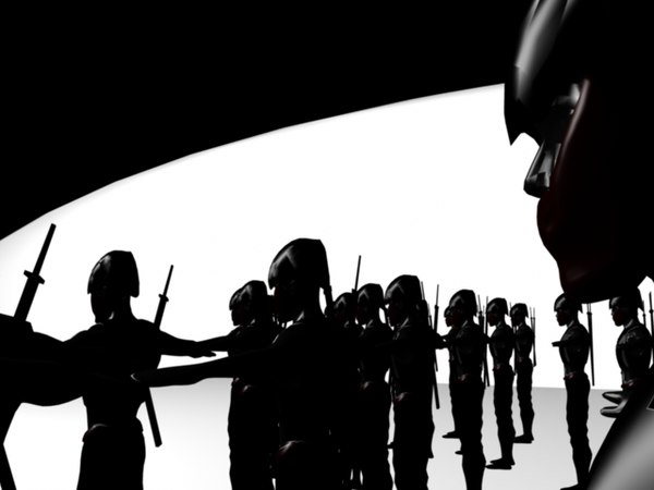 3d model of ninja army