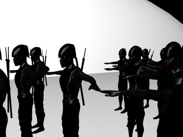 3d model of ninja army