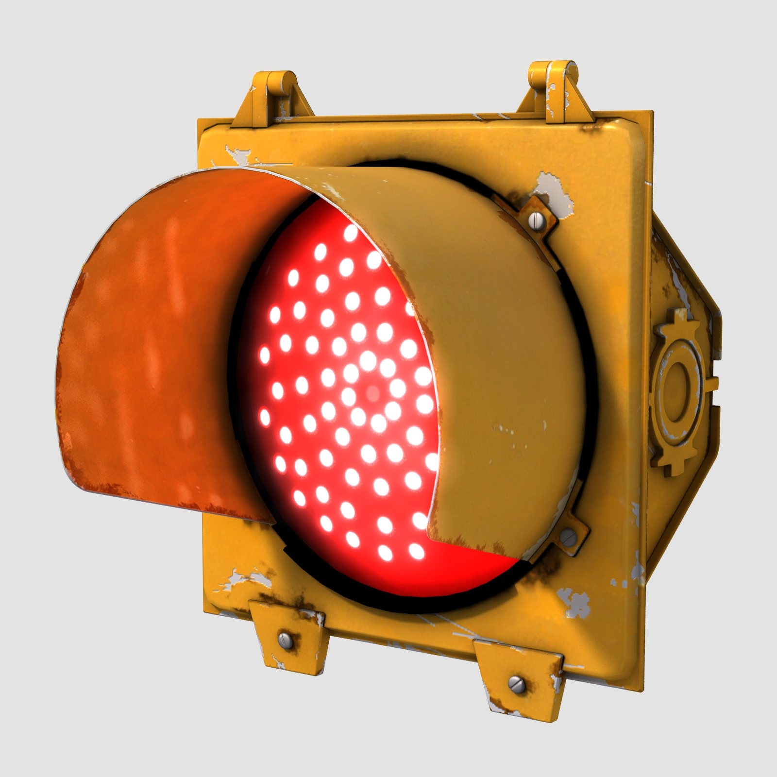 traffic signal stop light 3d model