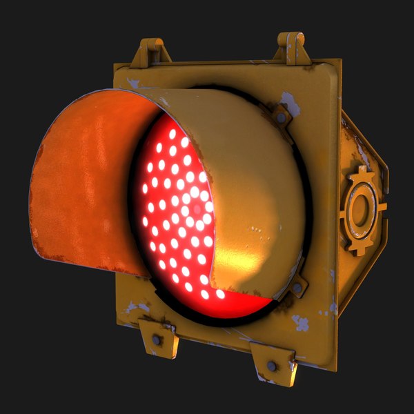 traffic signal stop light 3d model