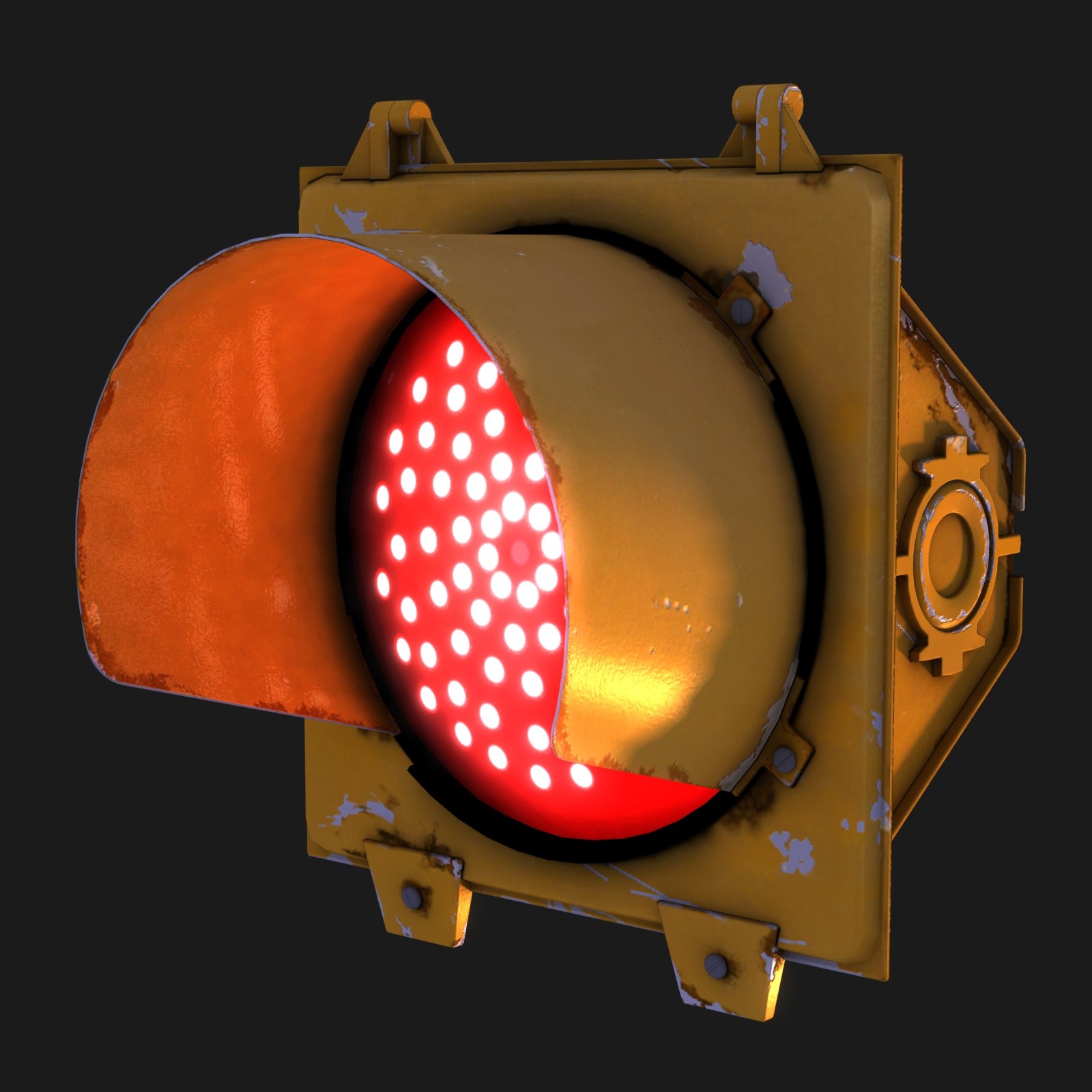traffic signal stop light 3d model