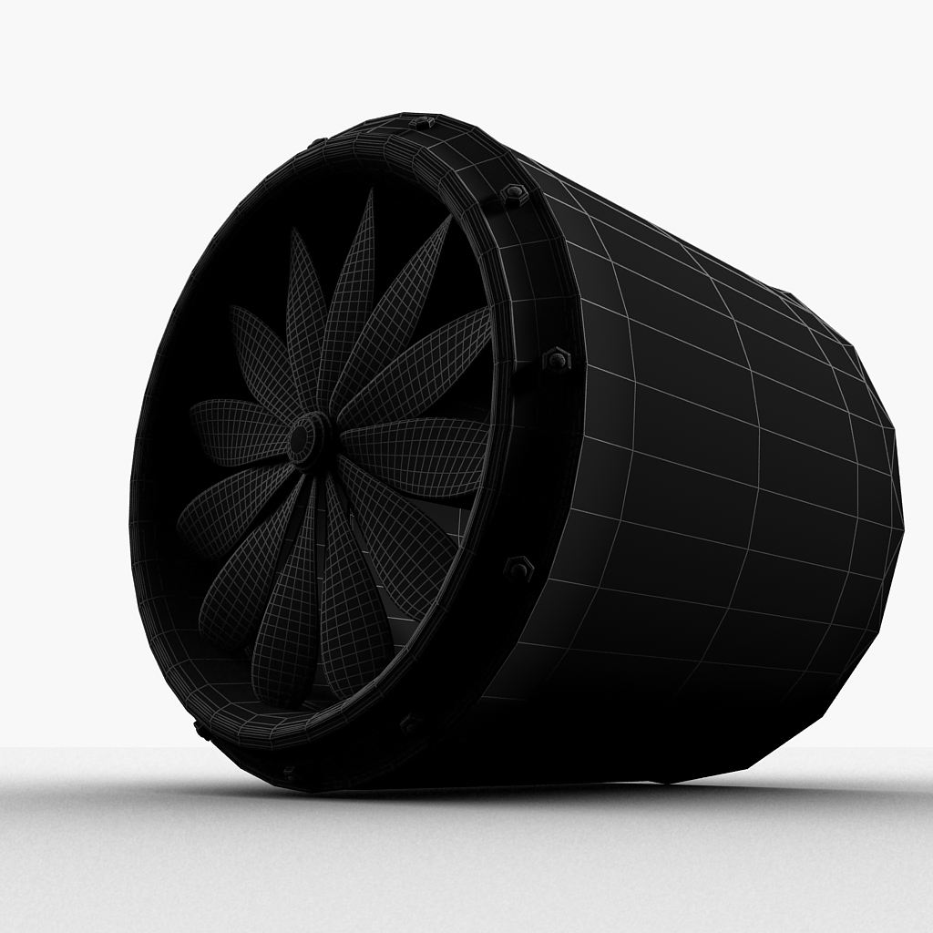 3d model turbine fan