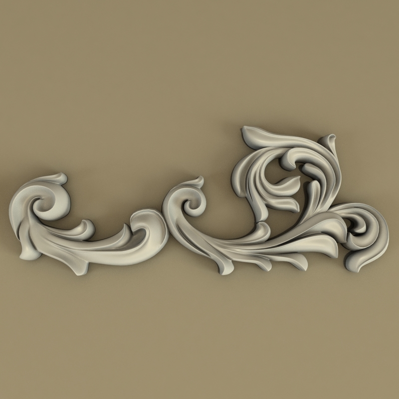 victorian wall decoration 3d model