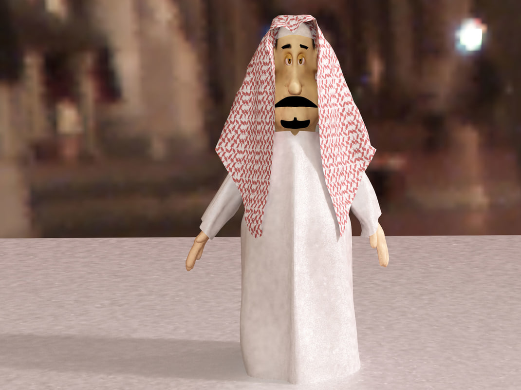 arabian khaliji man animation max