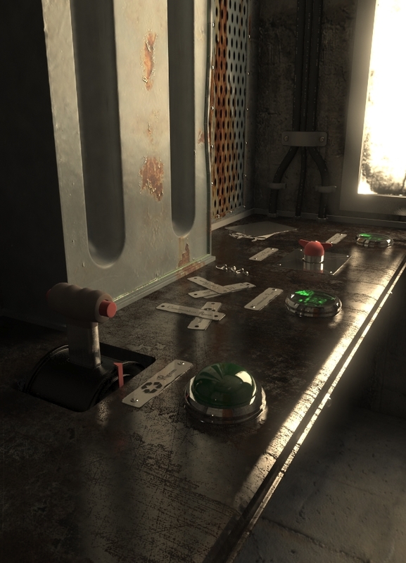 3d control room model