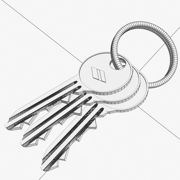 3d model key keychain chain