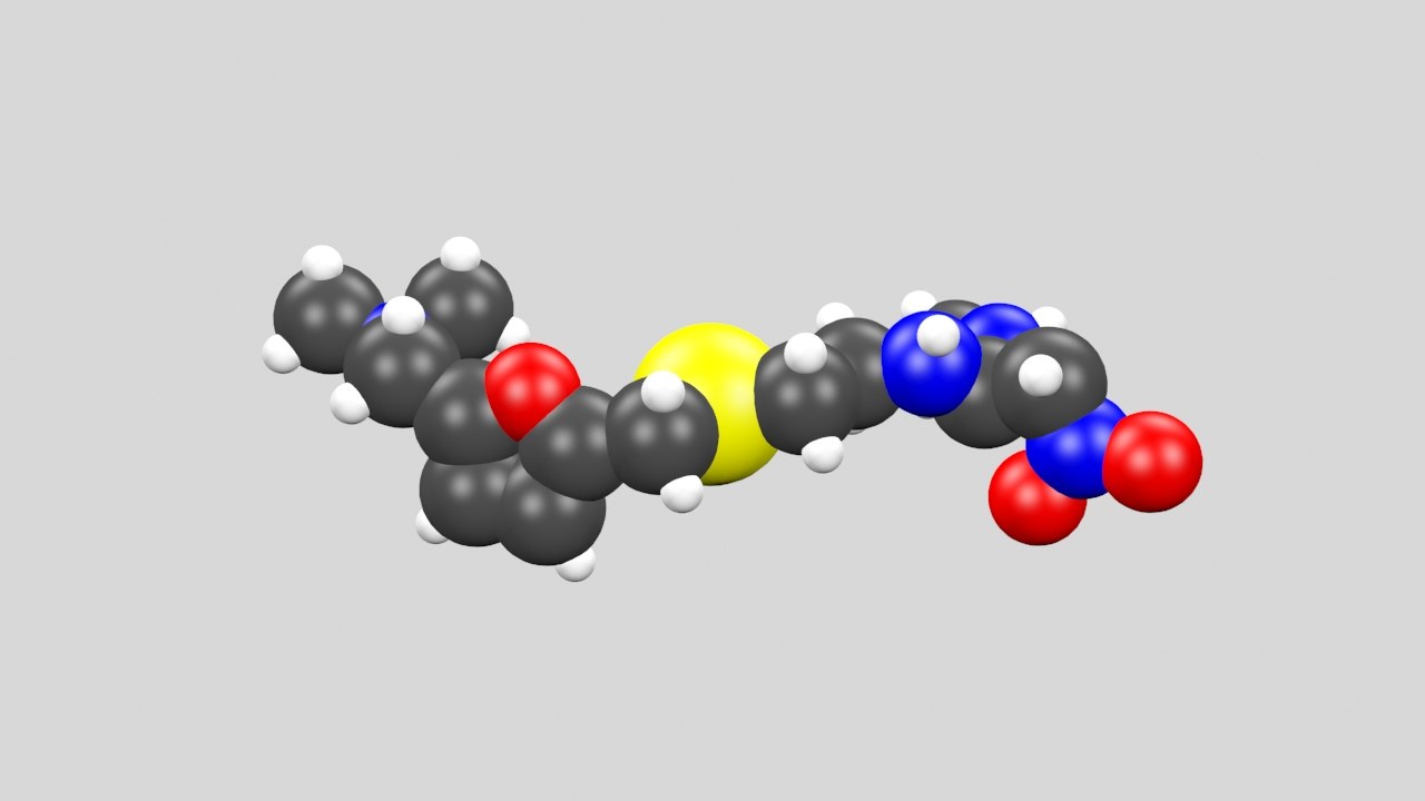 3d ranitidine zantac chemical model