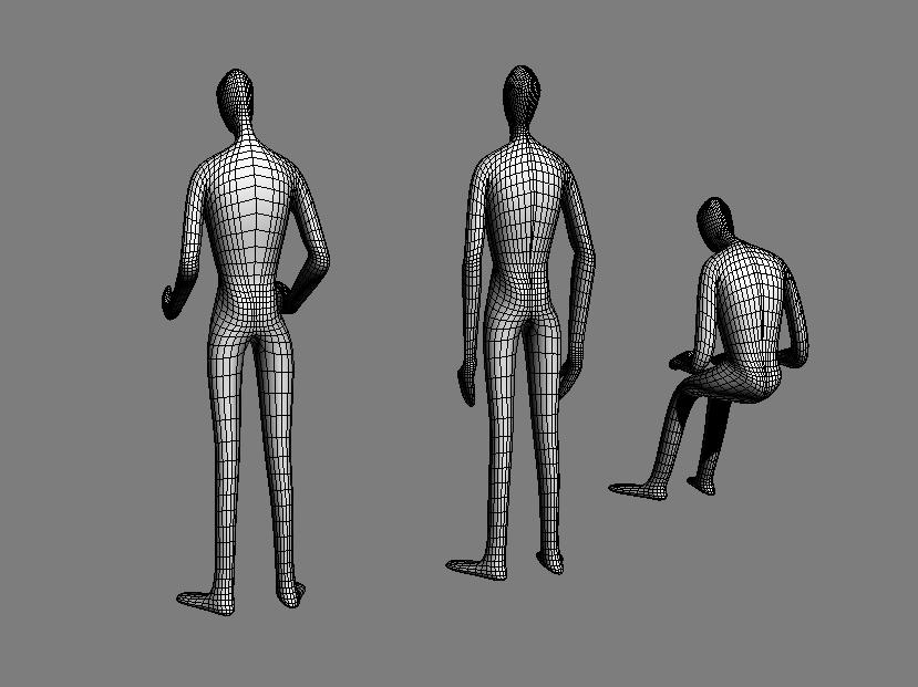 simple people 3d model