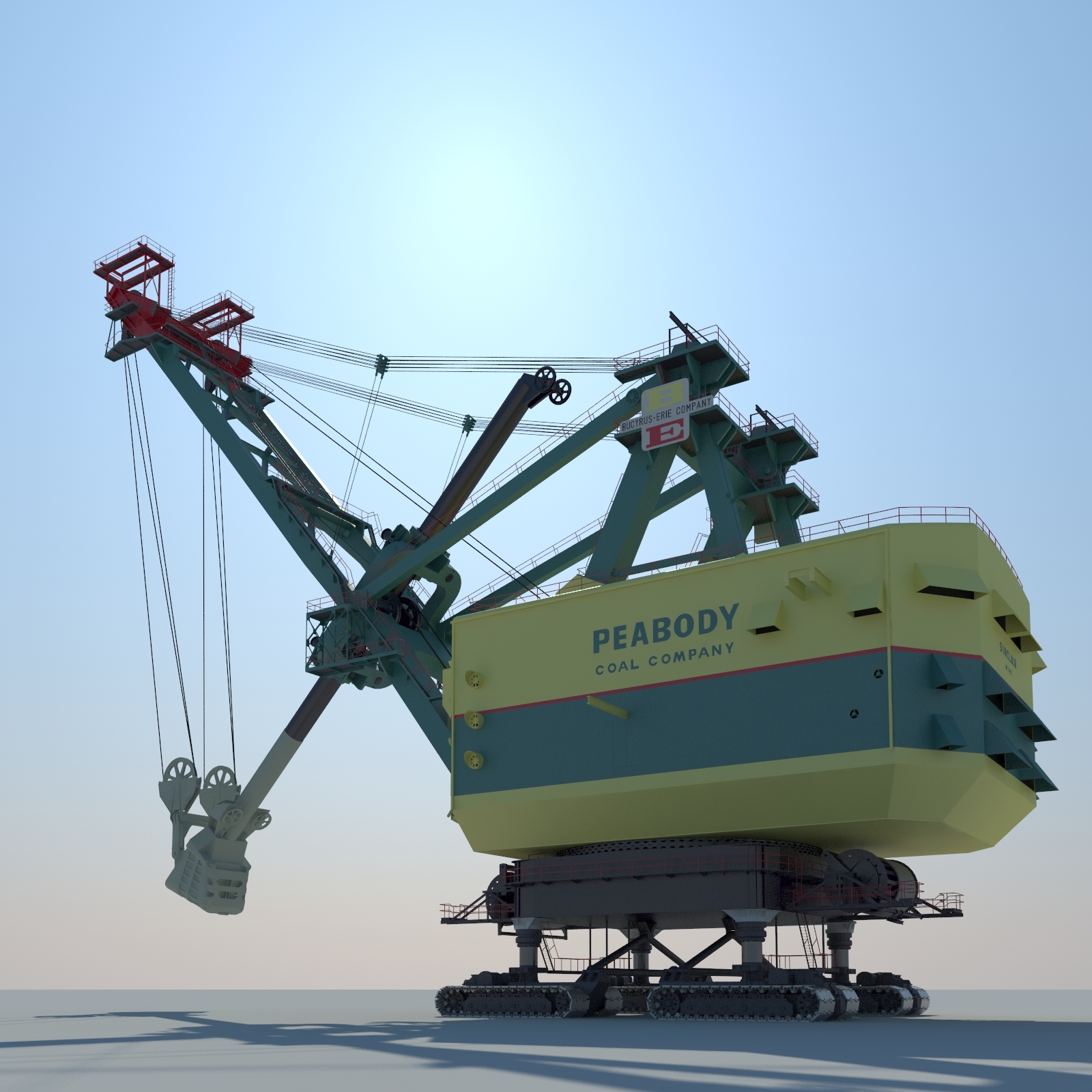3d model of power shovel