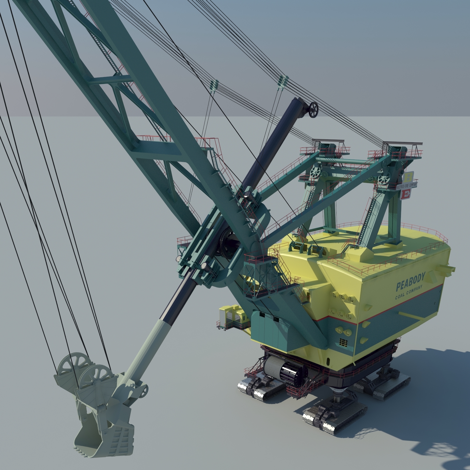 3d model of power shovel