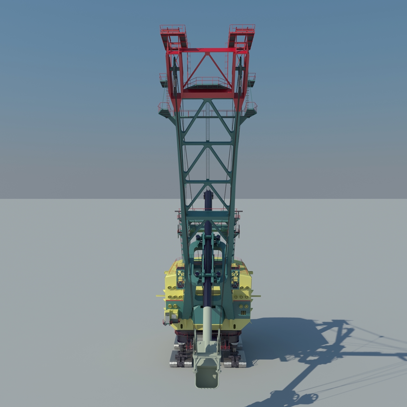 3d model of power shovel