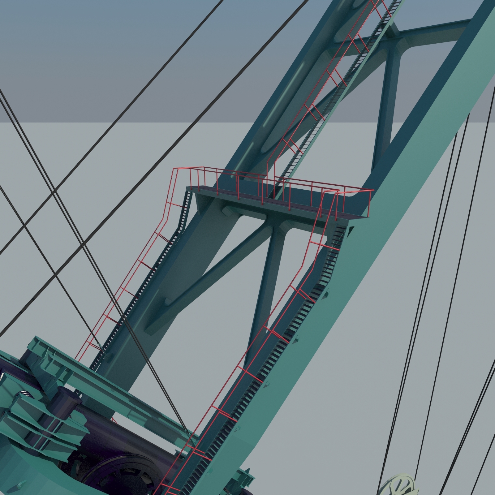 3d model of power shovel