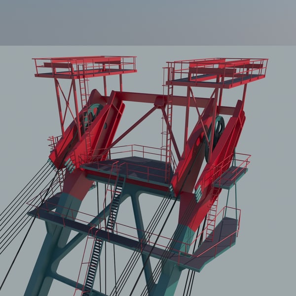 3d model of power shovel