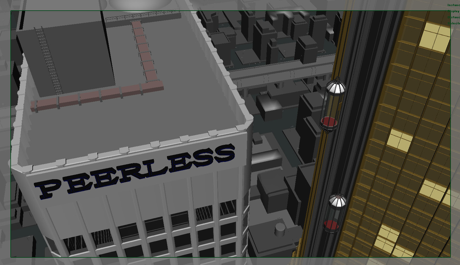 3d model of glass tower inferno