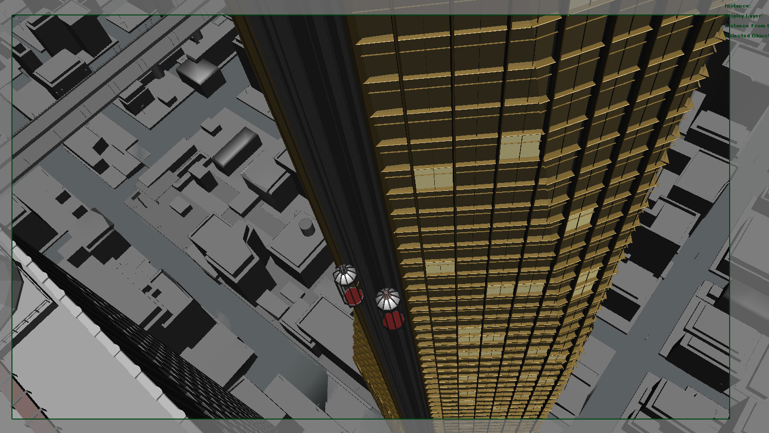 3d model of glass tower inferno