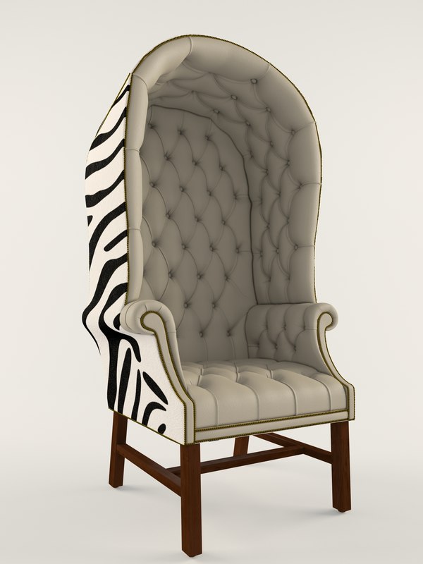 3d model of hooded chair