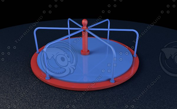 playground roundabout 3d c4d
