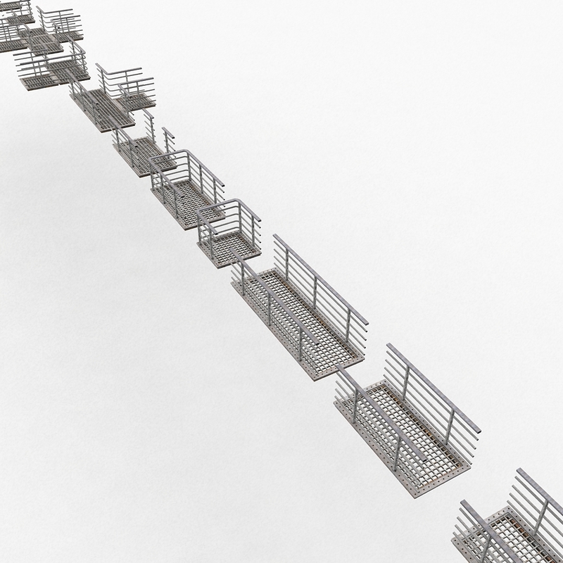 3d model metal bridges set