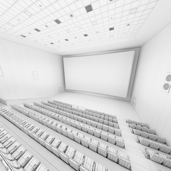 3d model imax interior scene