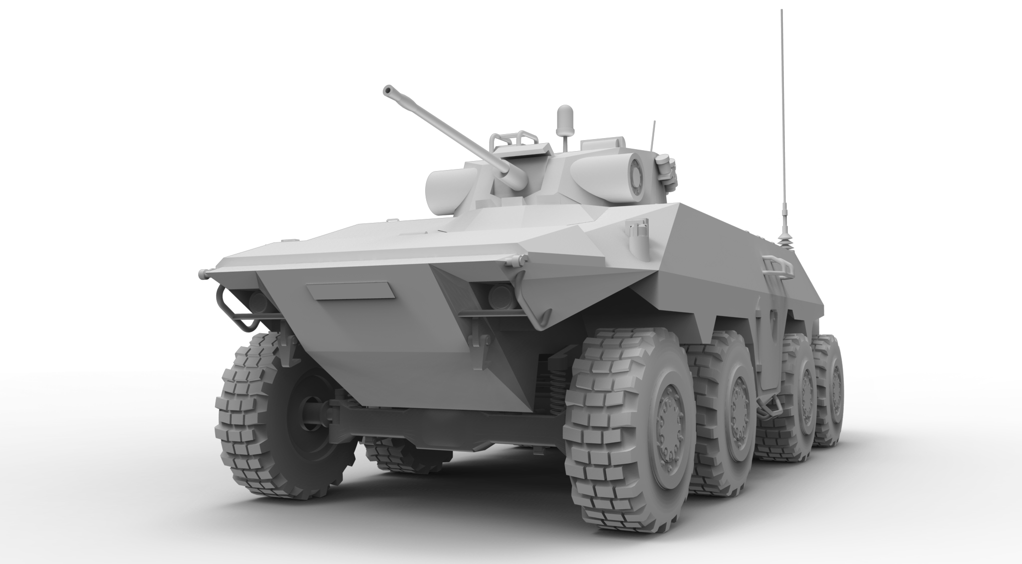 3d btr 8x8 fighting vehicle model