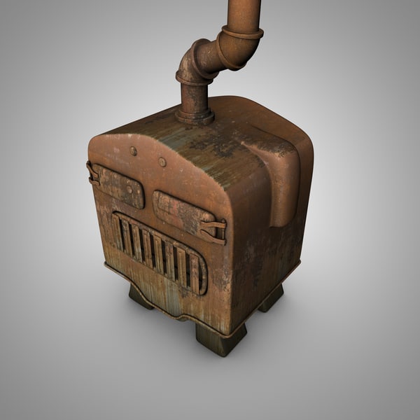 3d model old furnace
