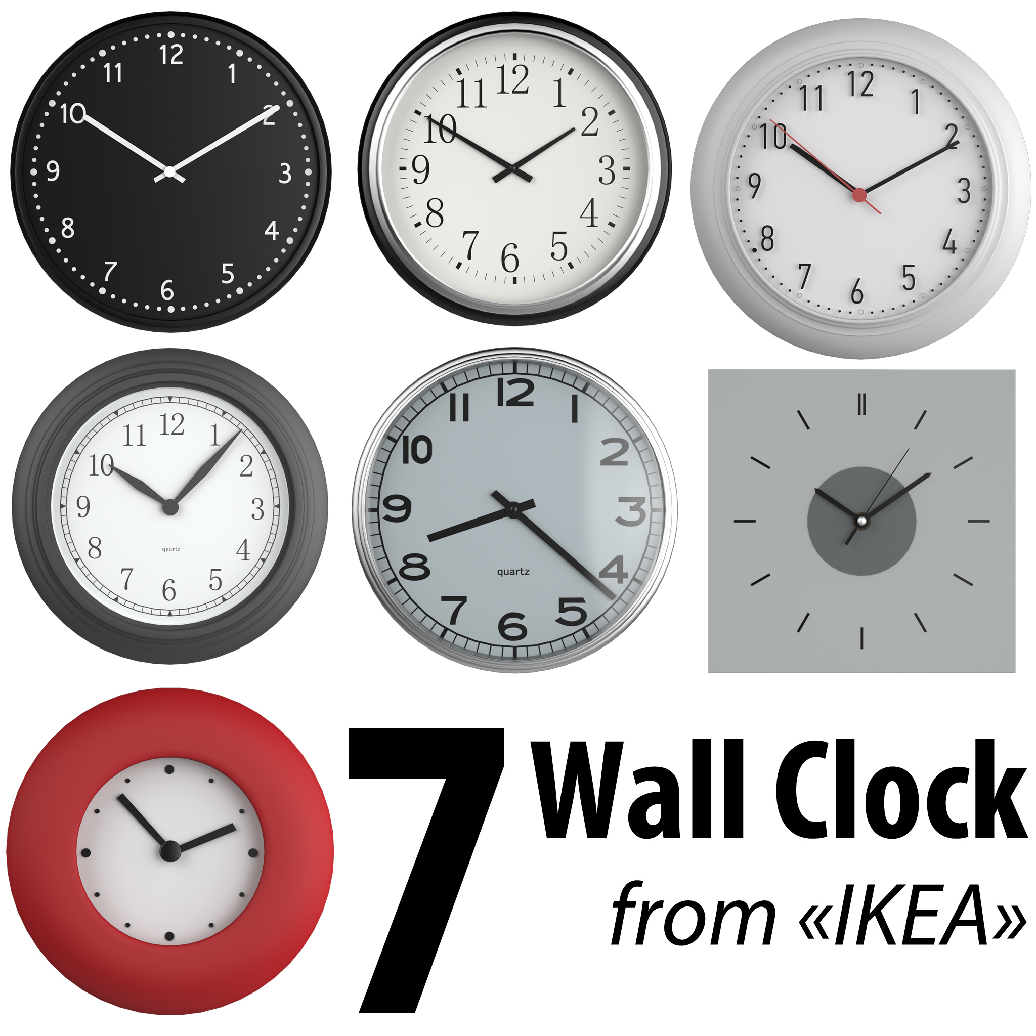 classic wall clocks ikea 3d max