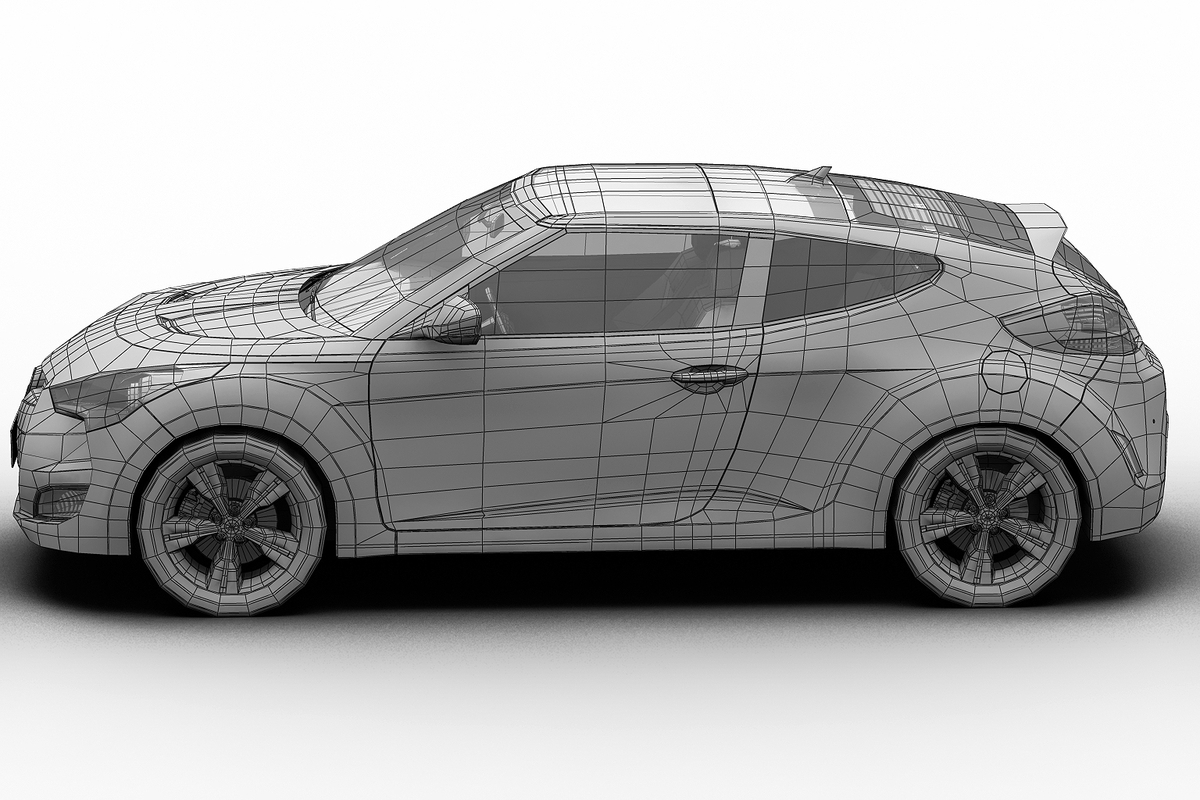 3d hyundai veloster model