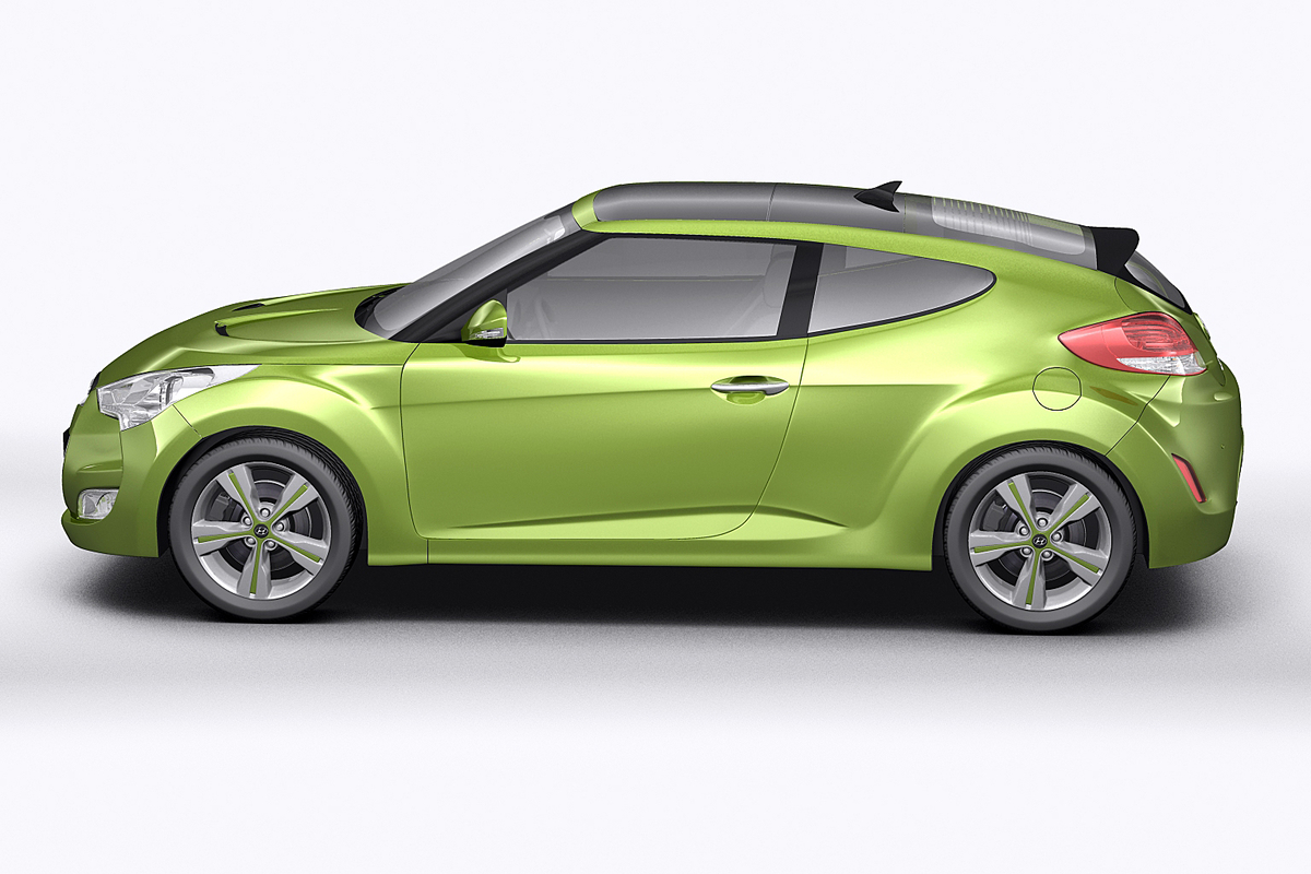 3d hyundai veloster model