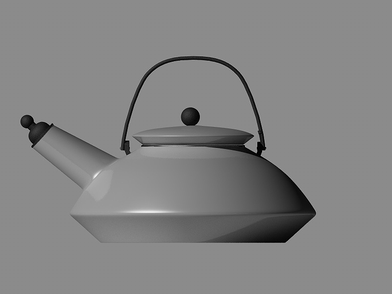 3dsmax realistic teapot