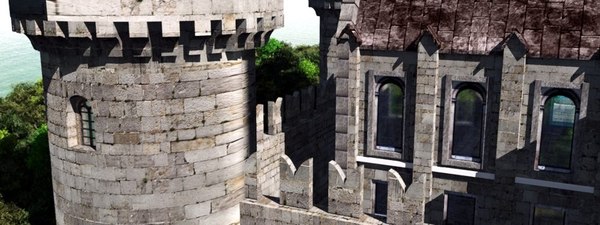castle kit towers 3d model