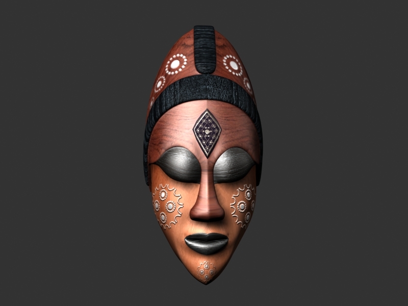3ds max african mask